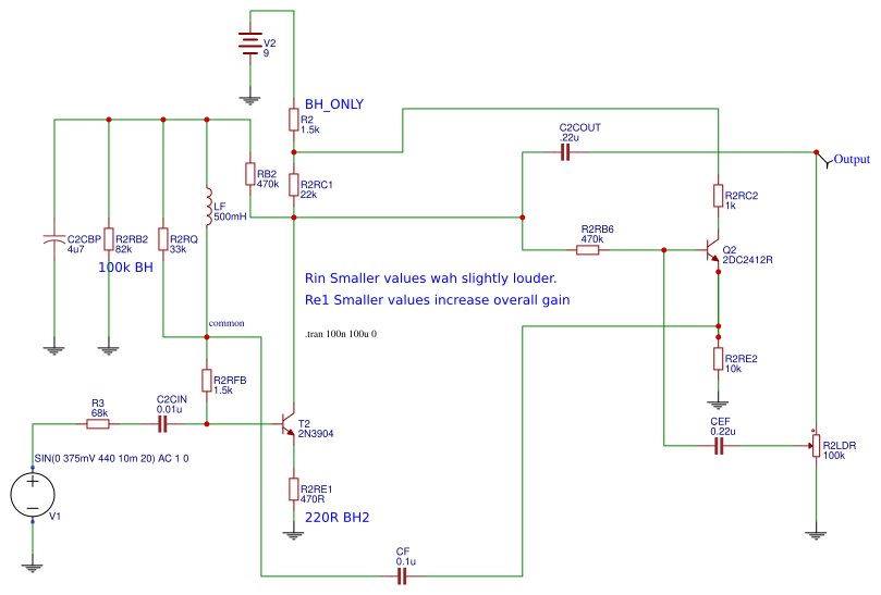 Wahwah Basic Diagram - EasyEDA open source hardware lab