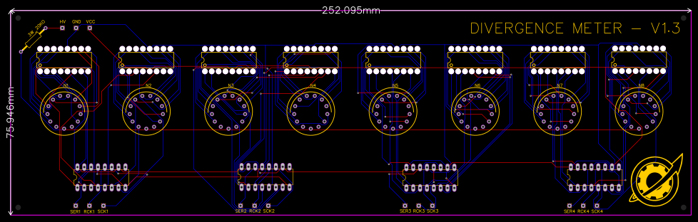 Divergence Meter Nixie Project - EasyEDA open source hardware lab