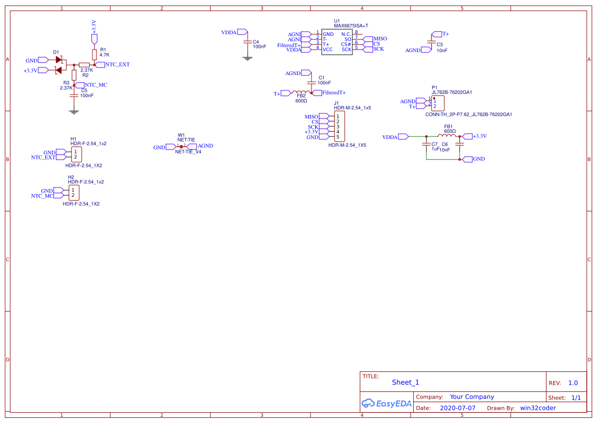 MAX6675 Temperature Module - OSHWLab