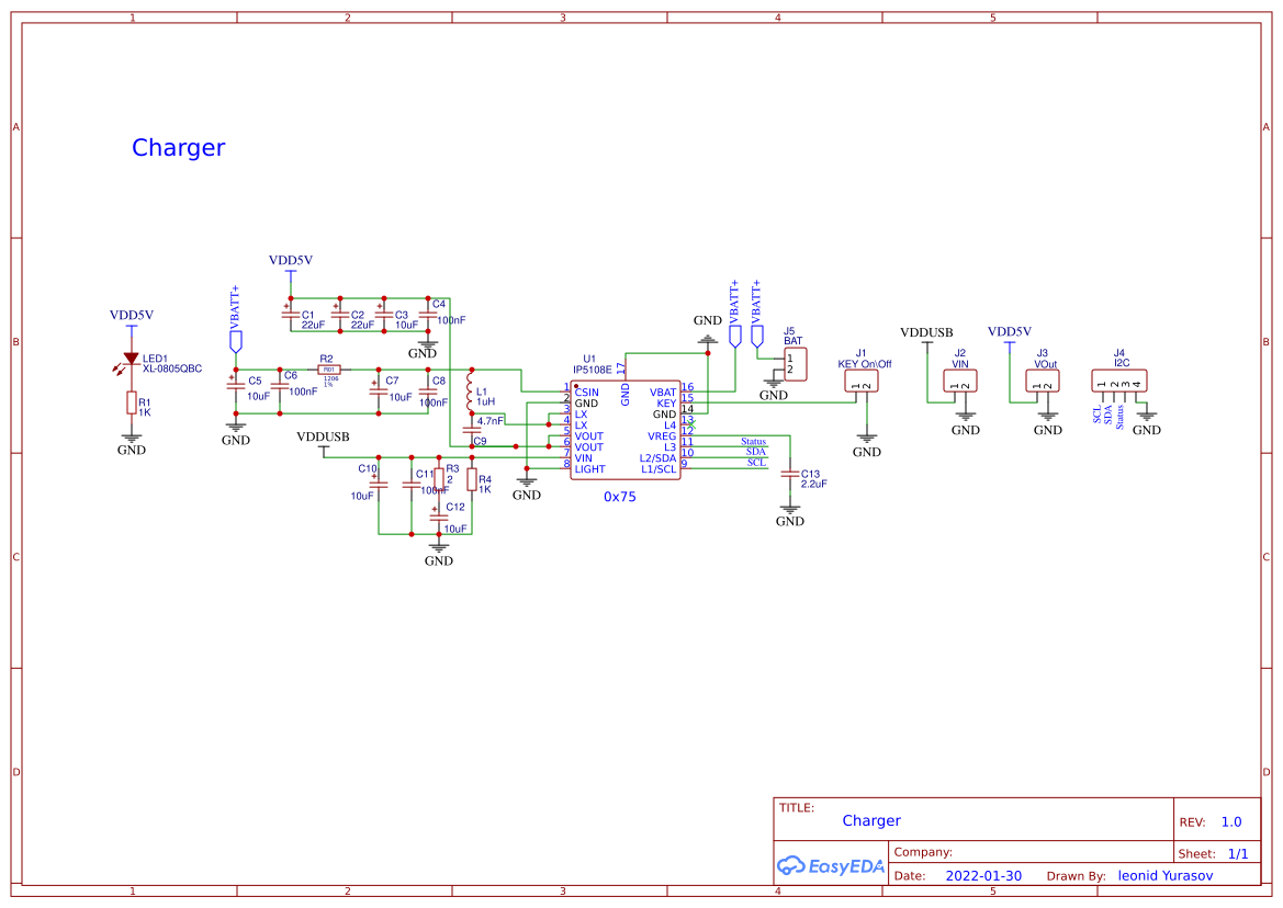 Charger ip5108 - OSHWLab