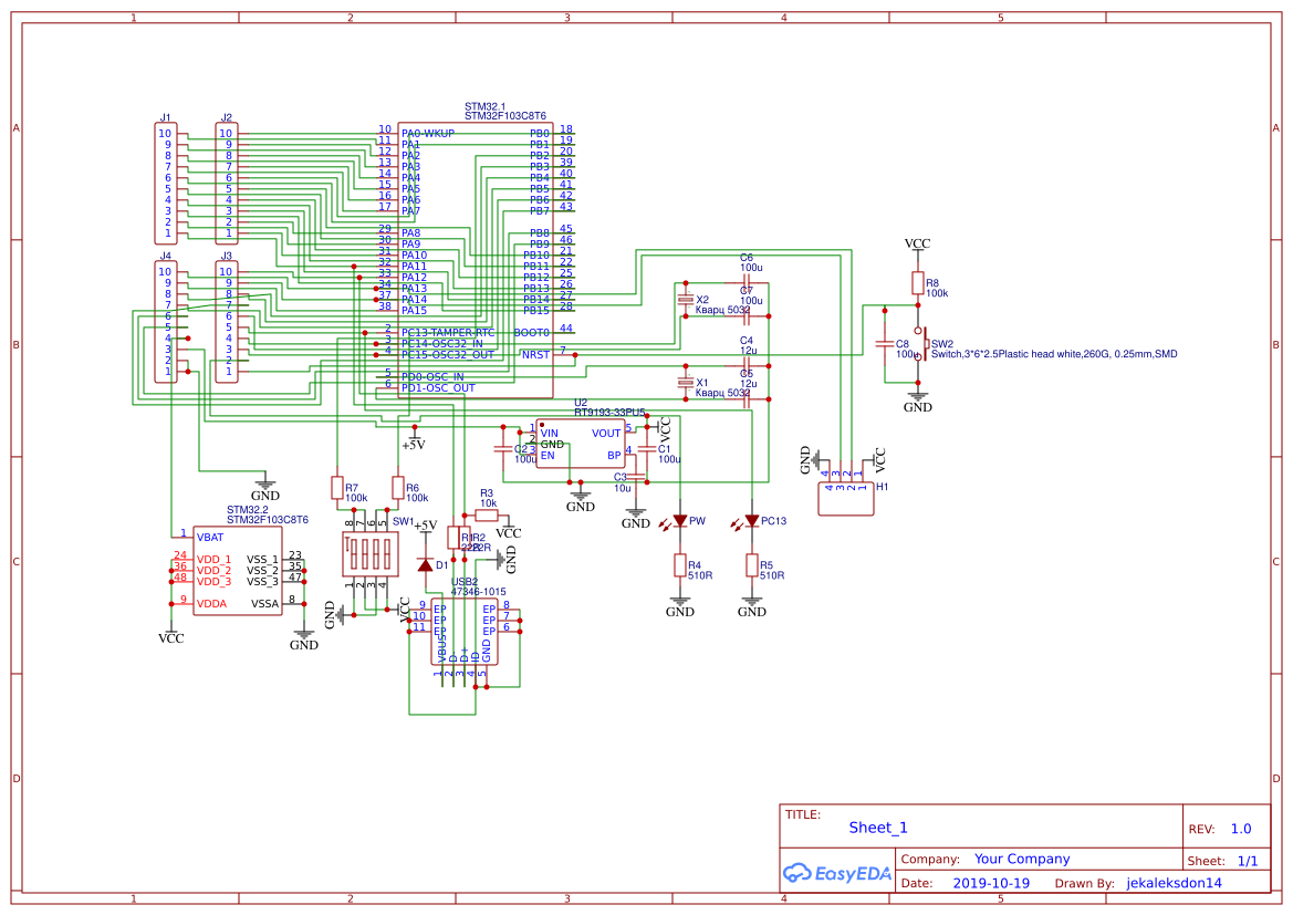 Stm32f103c8t6 - OSHWLab