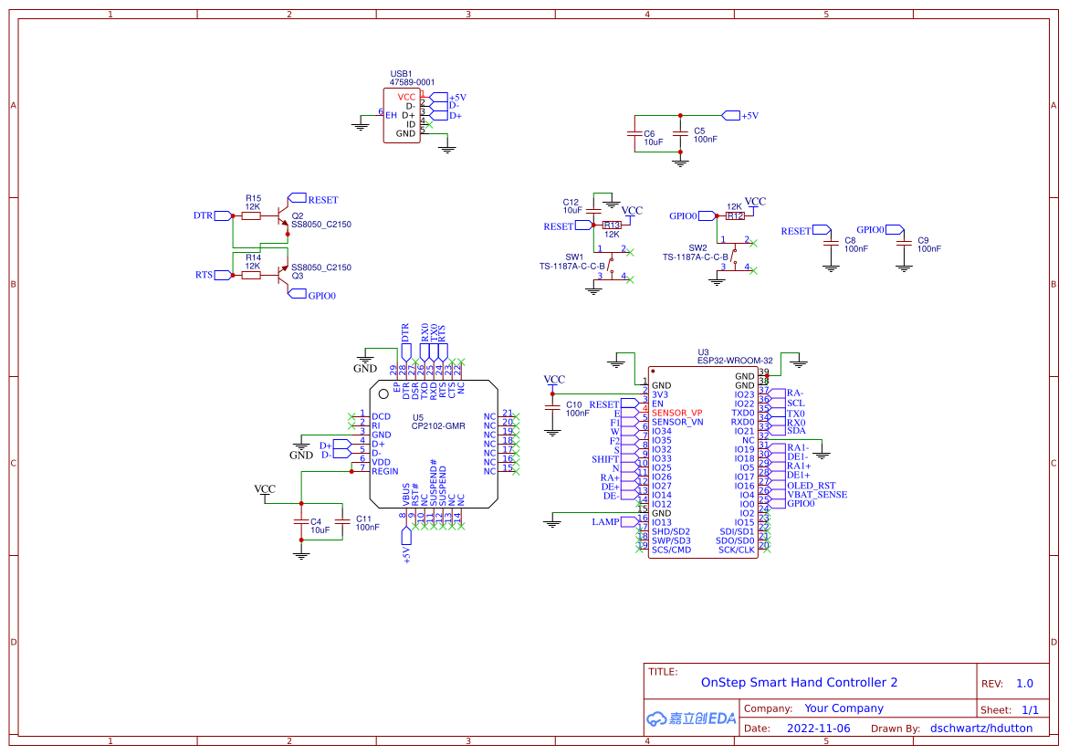 Smart Hand Controller2 Plus - EasyEDA open source hardware lab