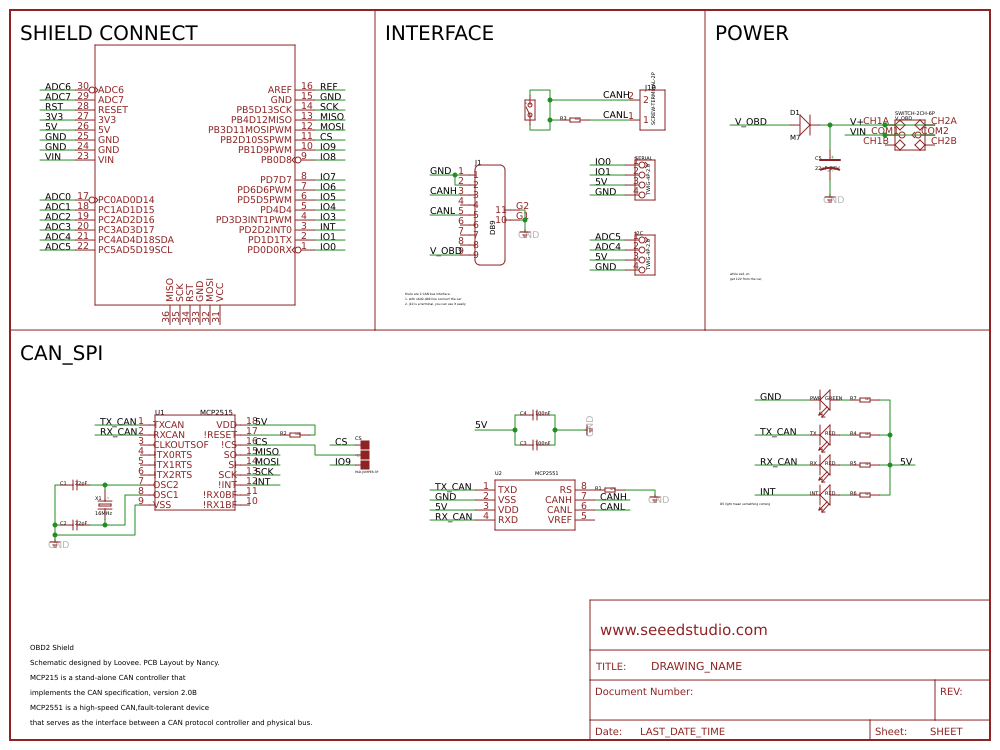 CAN-BUS Shield V1.2 - OSHWLab