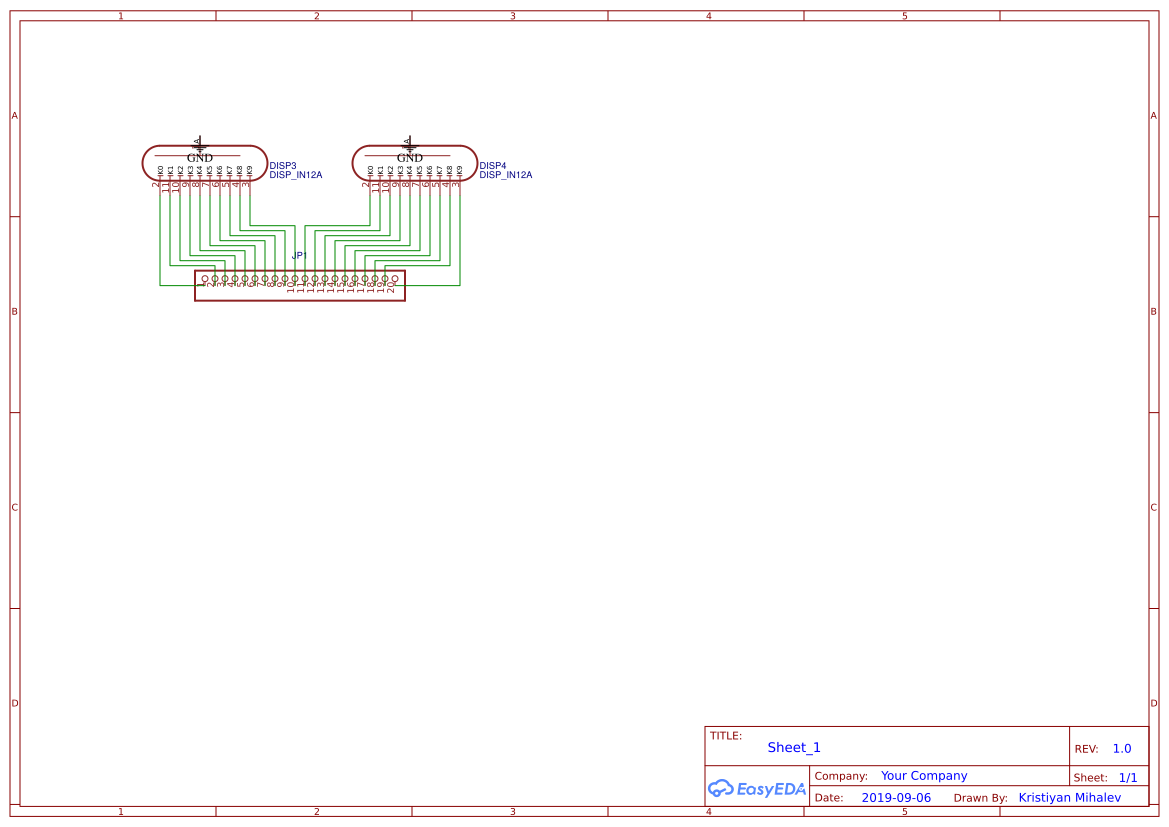 Nixie clock socket - EasyEDA open source hardware lab