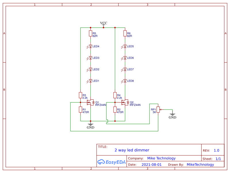 2 way led dimmer - EasyEDA open source hardware lab