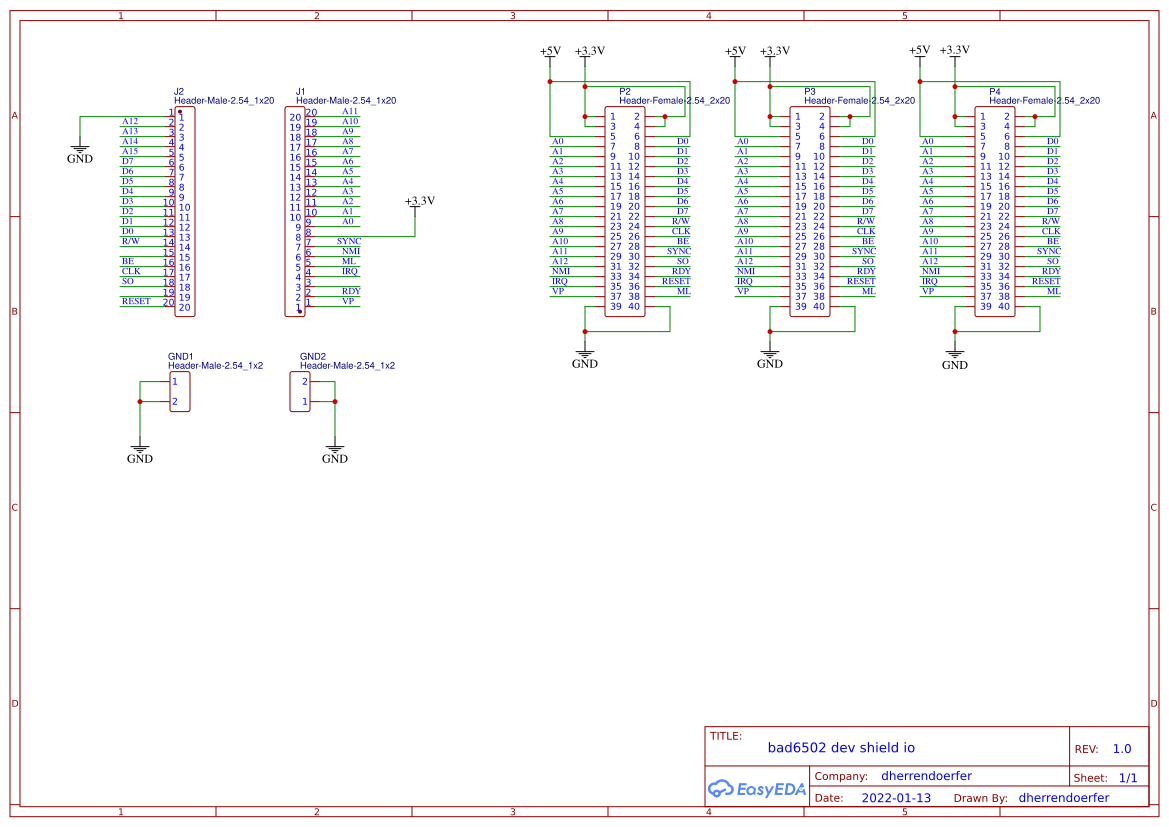 bad6502 dev - EasyEDA open source hardware lab