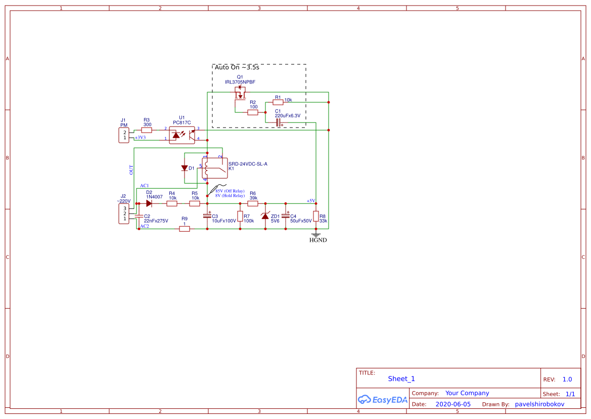 Auto Off Control for 3D Printer - EasyEDA open source hardware lab