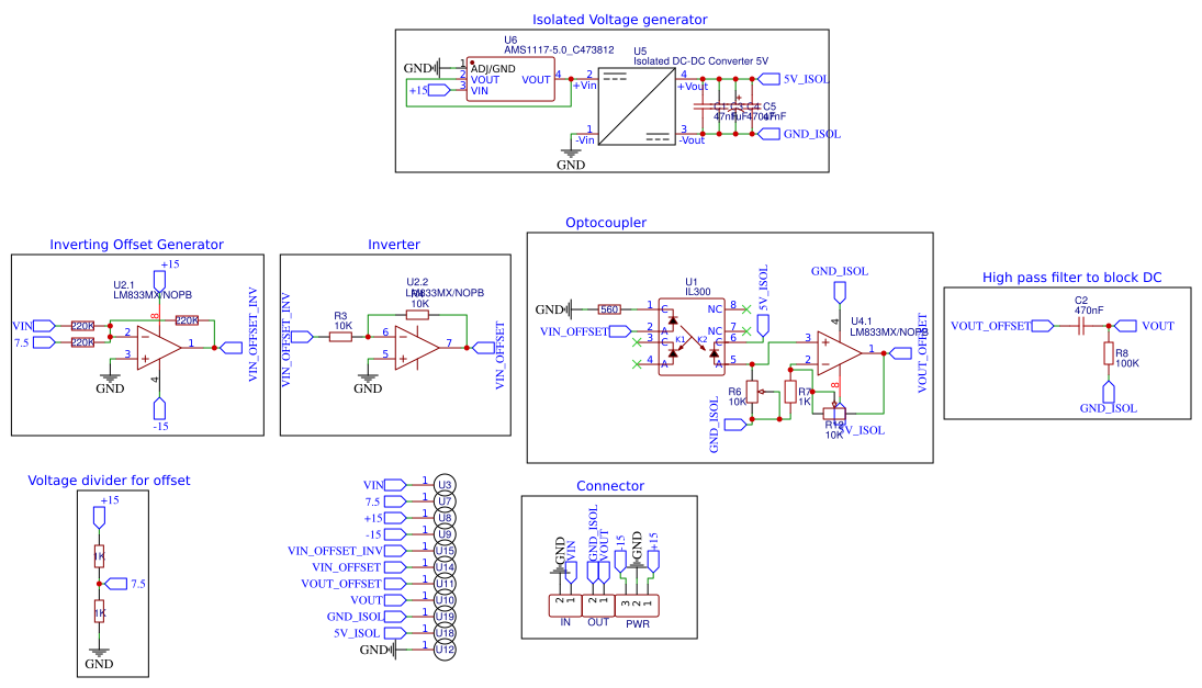 Isolated Amplifier - EasyEDA open source hardware lab