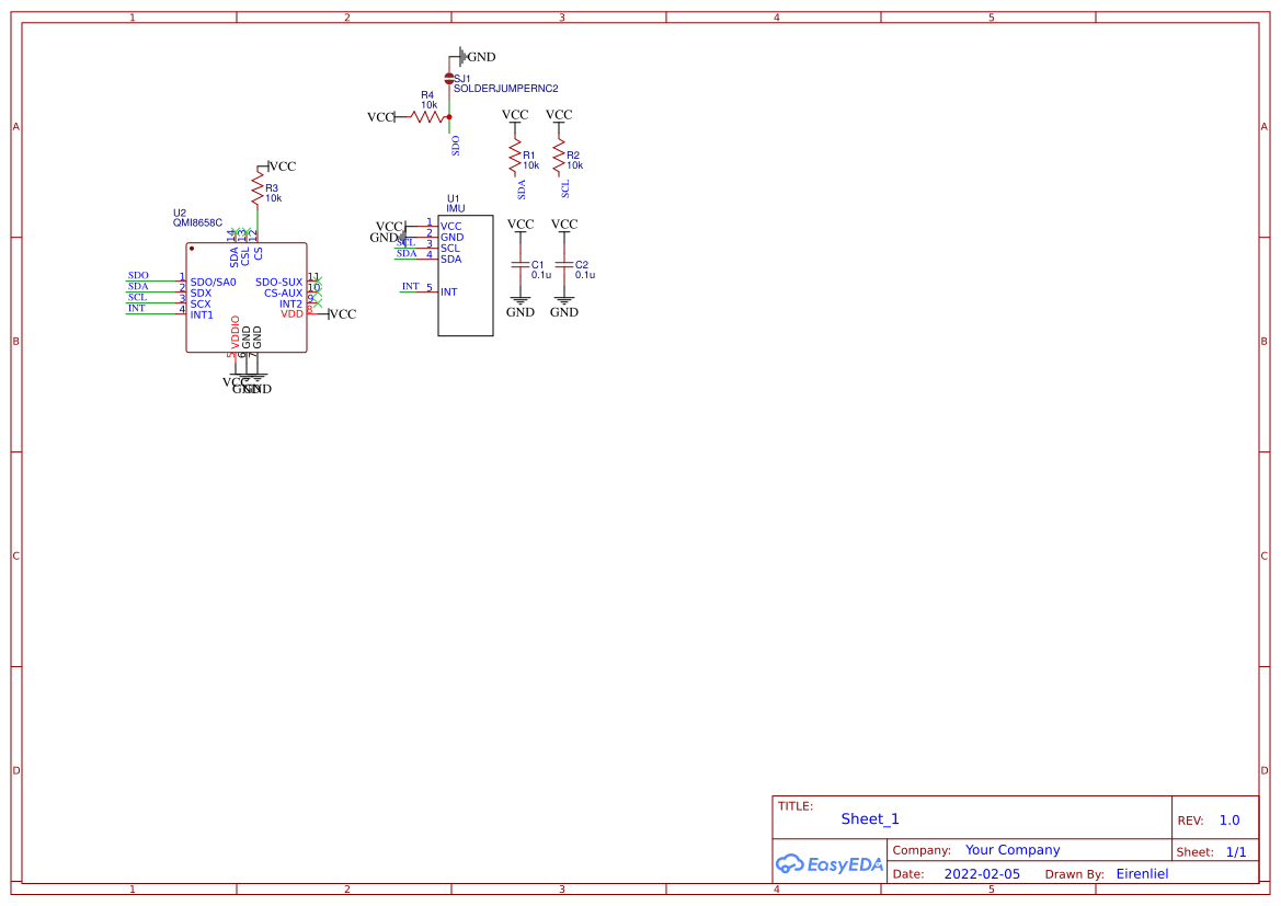 QMI8658C Module - OSHWLab