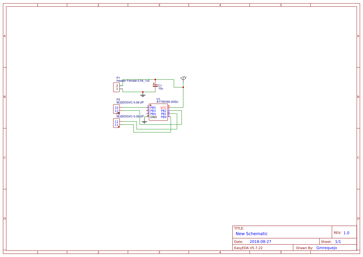 Programador Attiny 85 arduino 1 - (Gmrequejo) - Platform for creating and sharing projects - OSHWLab