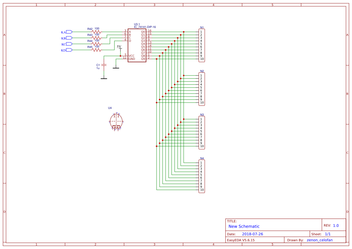 STM32 NIXIE clock - EasyEDA open source hardware lab