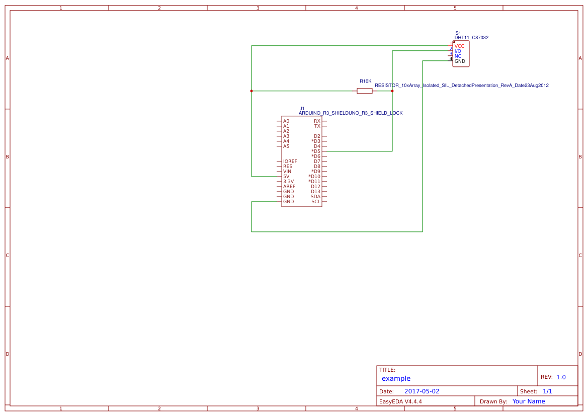 proyecto de sensor de temp. y humedad con arduino - EasyEDA open source hardware lab