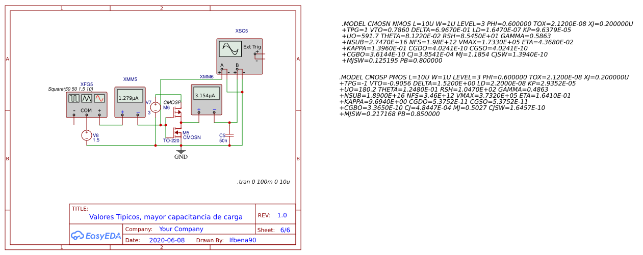 Inversor CMOS - EasyEDA open source hardware lab