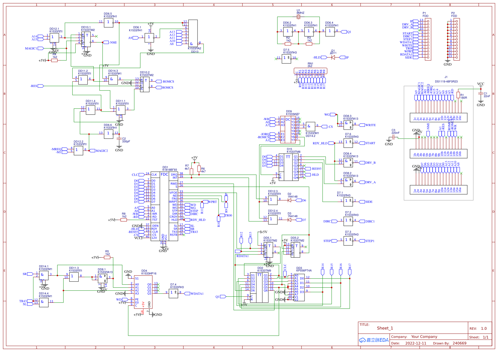 Beta Disk Interface C-48 - EasyEDA open source hardware lab