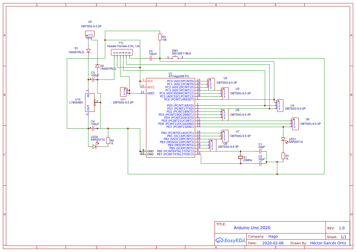 Arduino Uno Basico Oshwlab