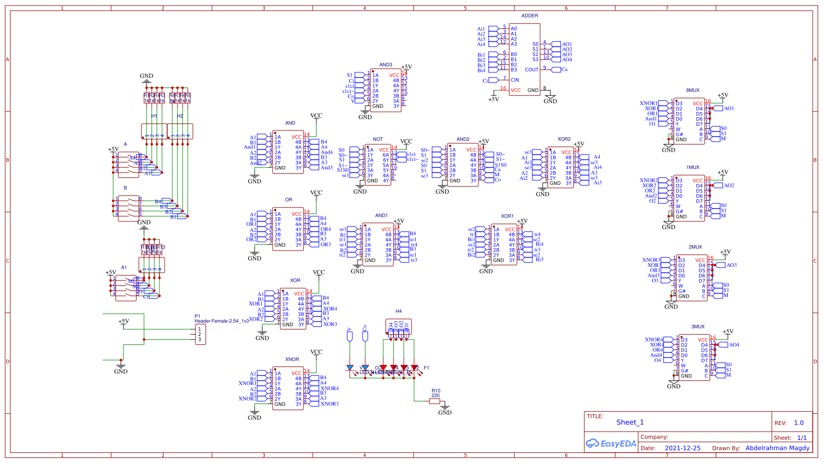 Logic Project - EasyEDA open source hardware lab