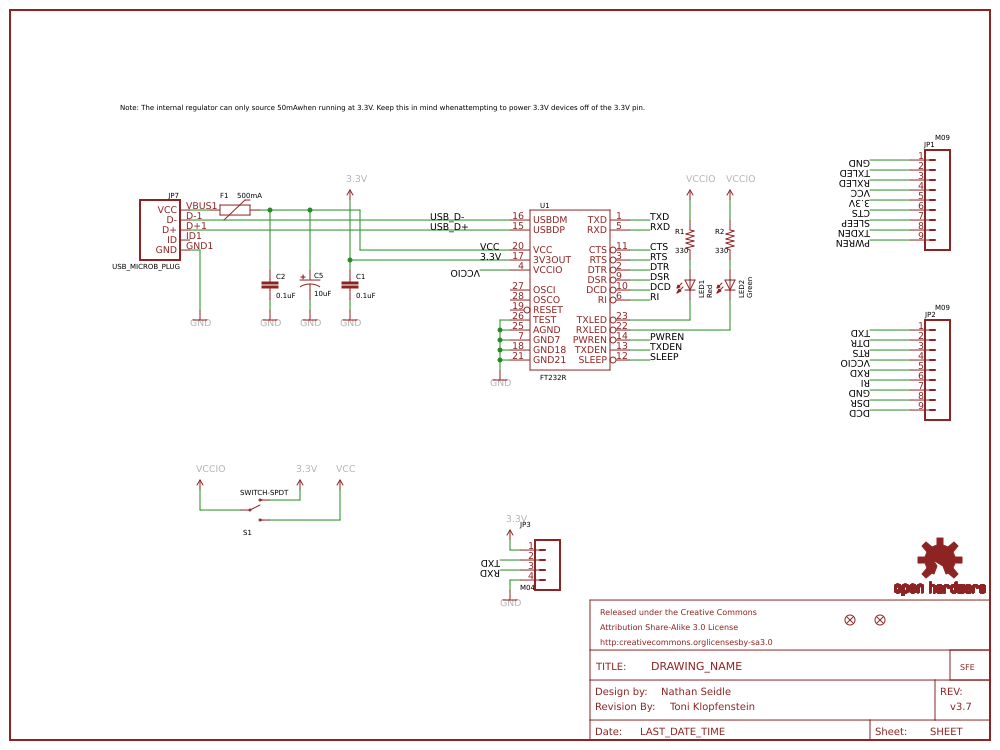 USB to Serial Breakout - FT232RL (Open hardware) copy - OSHWLab