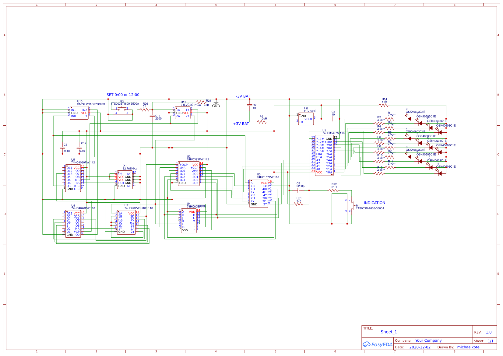 CLOCK_12 - EasyEDA open source hardware lab