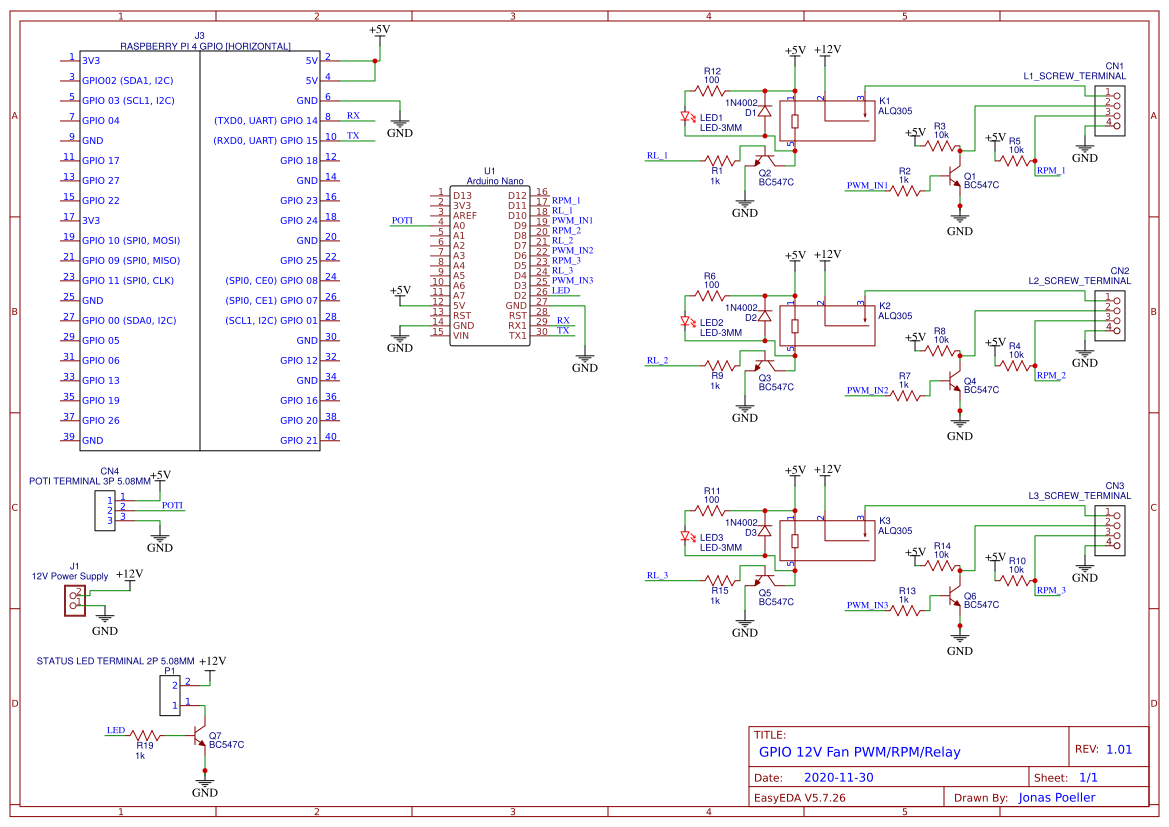 GPIO 12V Fan PWM/RPM/Relay - Platform for creating and sharing projects - OSHWLab
