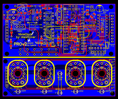 6xNixieClock (ATmega328, Arduino NANO) - EasyEDA open source hardware lab