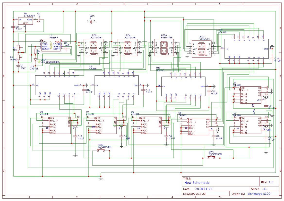 24 HOUR DIGITAL CLOCK - EasyEDA open source hardware lab