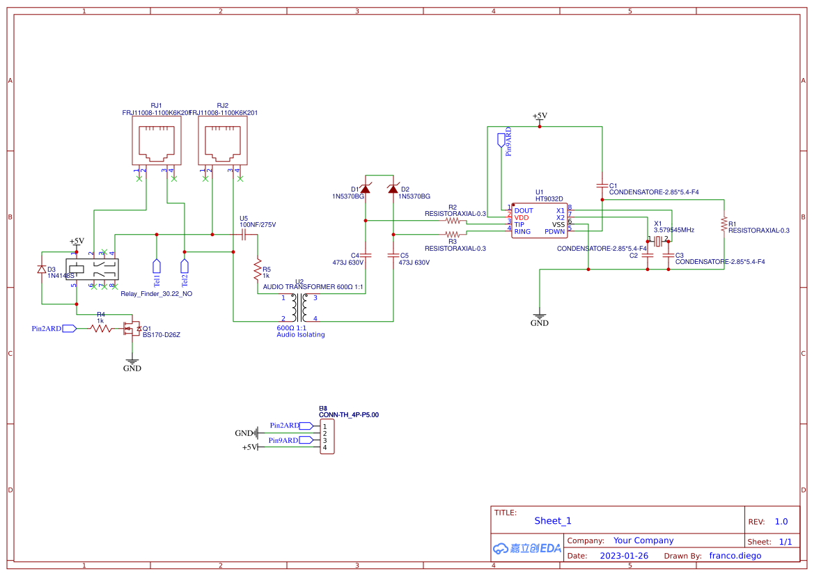 Circuito HT9032 e AM7910 - OSHWLab