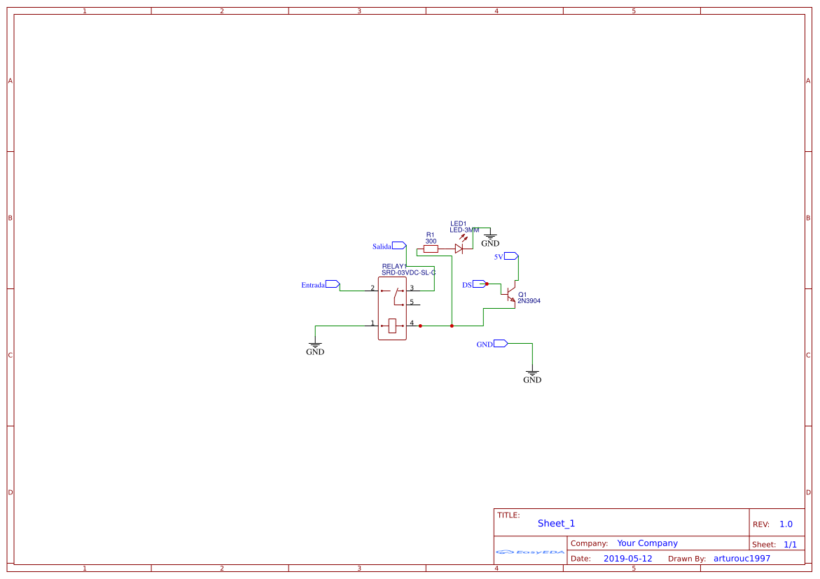 Sistema relé - EasyEDA open source hardware lab