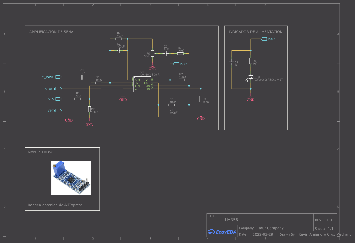 Modulo LM358 - EasyEDA open source hardware lab