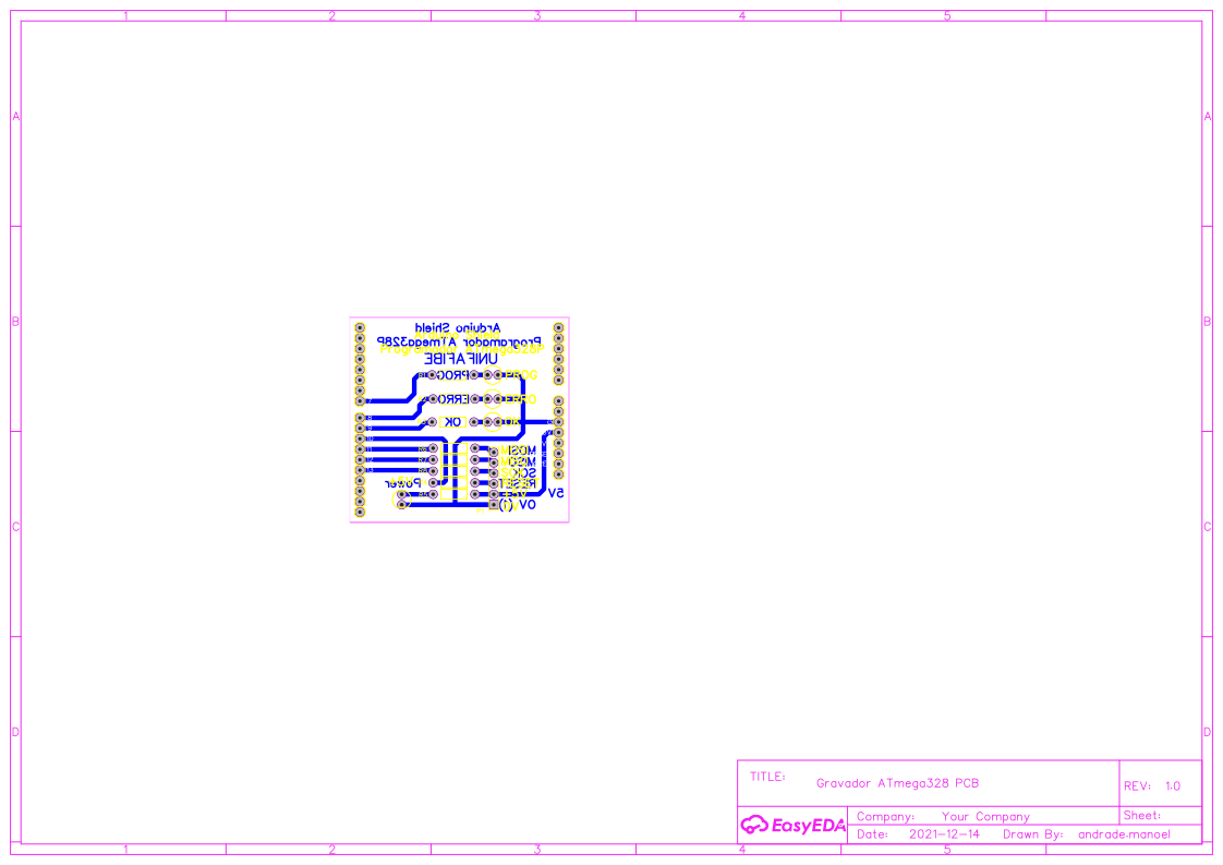 Gravador ATmega328P - EasyEDA open source hardware lab