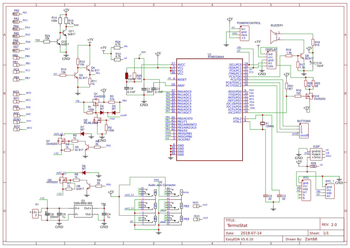 Termostat - EasyEDA open source hardware lab