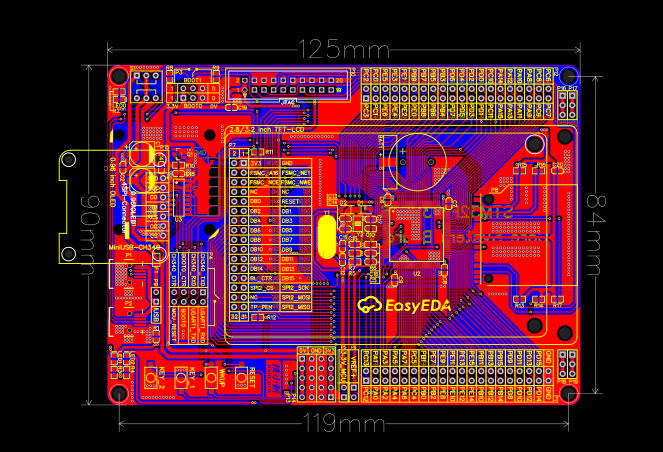 STM32F103VE_Board_JX V1.0-PCB copy - OSHWLab