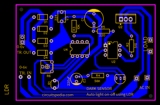 light sensor / ldr dark sensor circuit - EasyEDA open source hardware lab