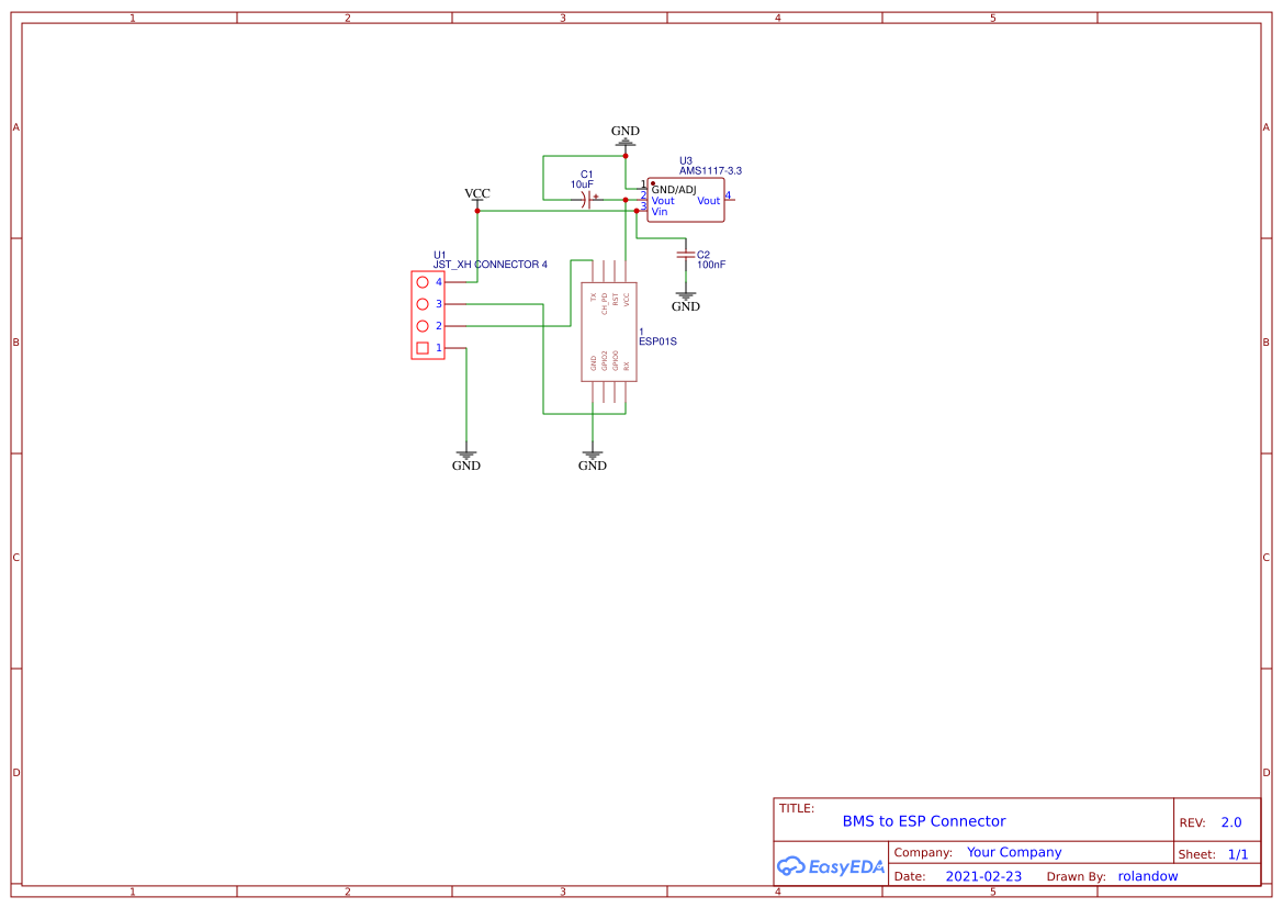 BMS breakout - EasyEDA open source hardware lab