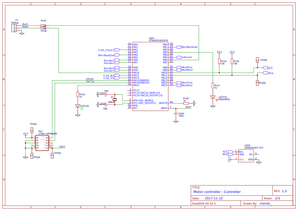 Motor controller - EasyEDA open source hardware lab
