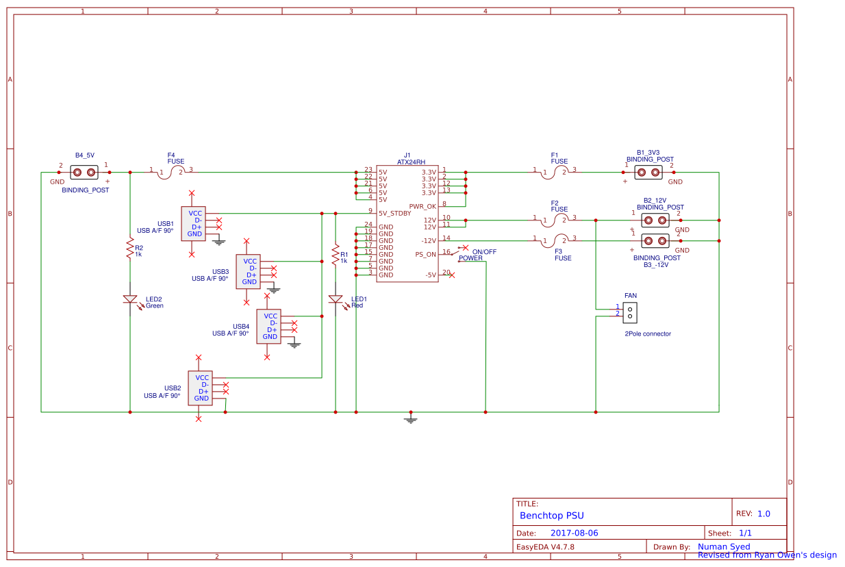 ATX->Benchtop PSU - EasyEDA open source hardware lab