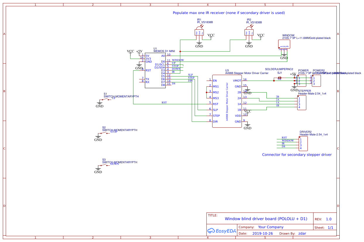 Pololu Blinds driver - OSHWLab
