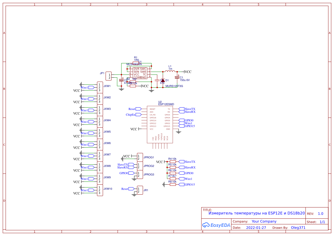 ESP12E temmeratura - EasyEDA open source hardware lab