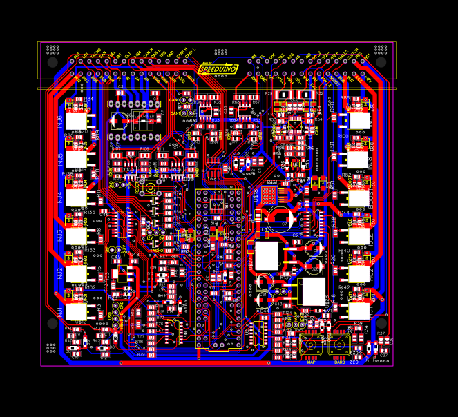 Speeduino 54 way Teensy 3.6 - EasyEDA open source hardware lab