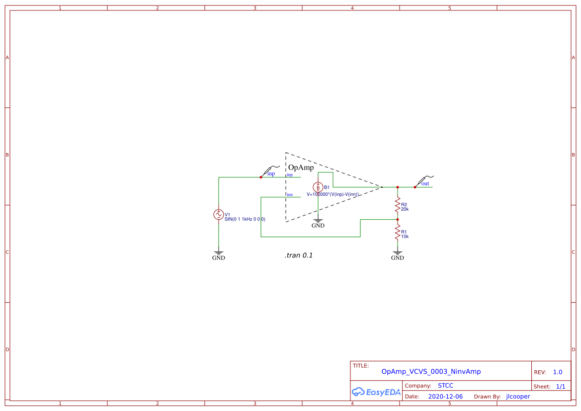 OpAmp_VCVS_0003_NinvAmp - Platform for creating and sharing projects - OSHWLab