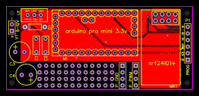 arduino pro mini 3.3v + nrf24 dev board - EasyEDA open source hardware lab