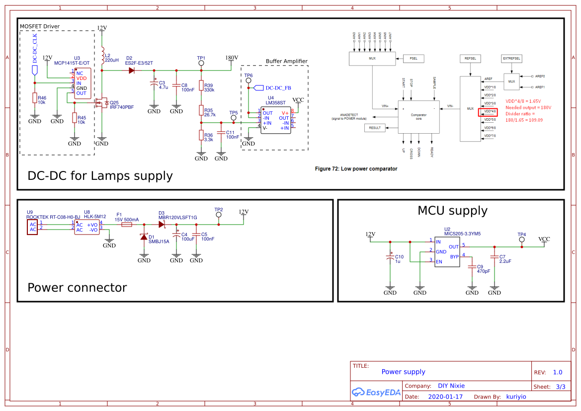 NixieClock - EasyEDA open source hardware lab