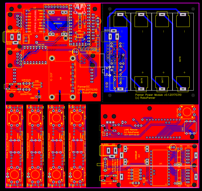 Panner DC Motors Pan/Tilt - OSHWLab
