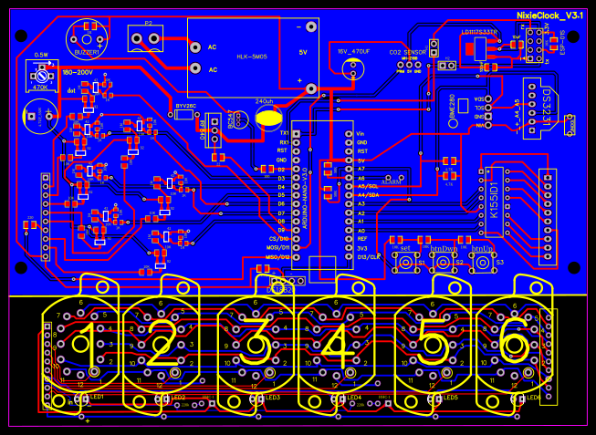 nixie_clock_pcb_in14 - EasyEDA open source hardware lab