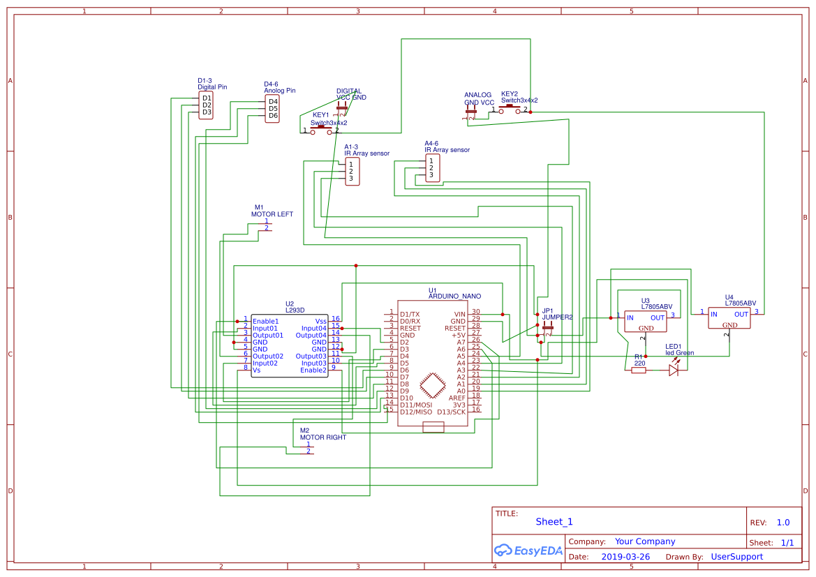 Line follower with NANO - Platform for creating and sharing projects - OSHWLab