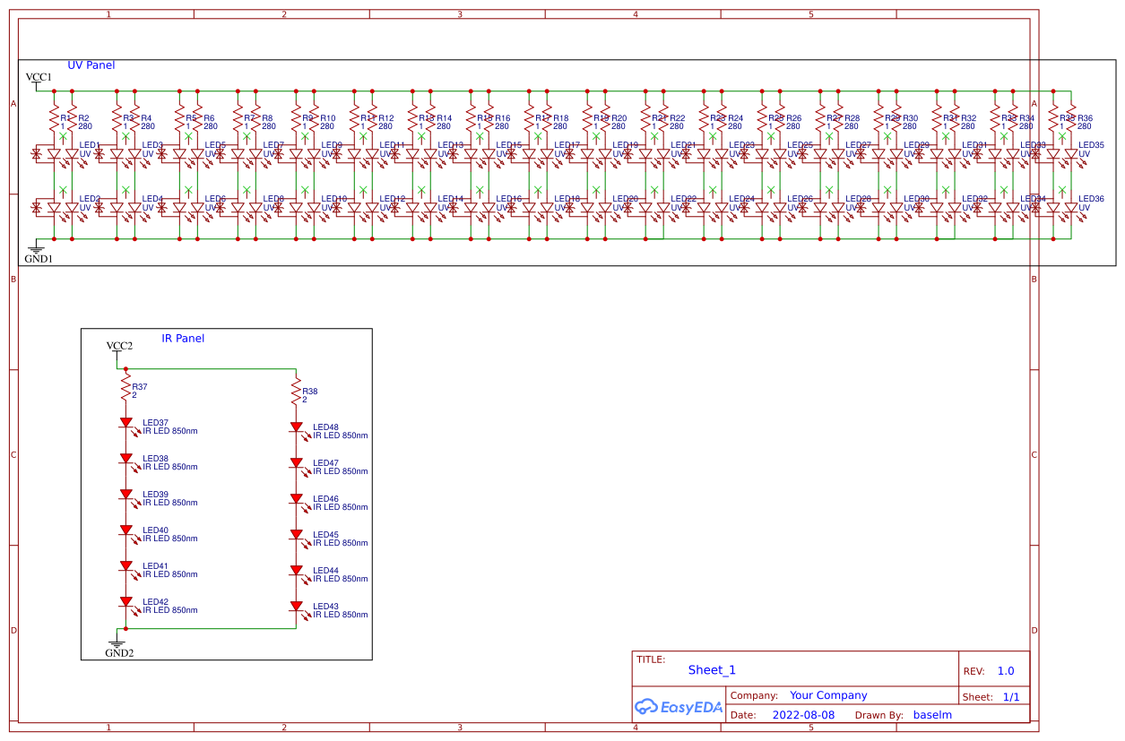 UV IR LED Panel - OSHWLab