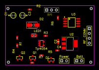 Attiny85 PIR Sensor with 433Mhz RF Superhet with Battery Auto Charge and Switch - OSHWLab