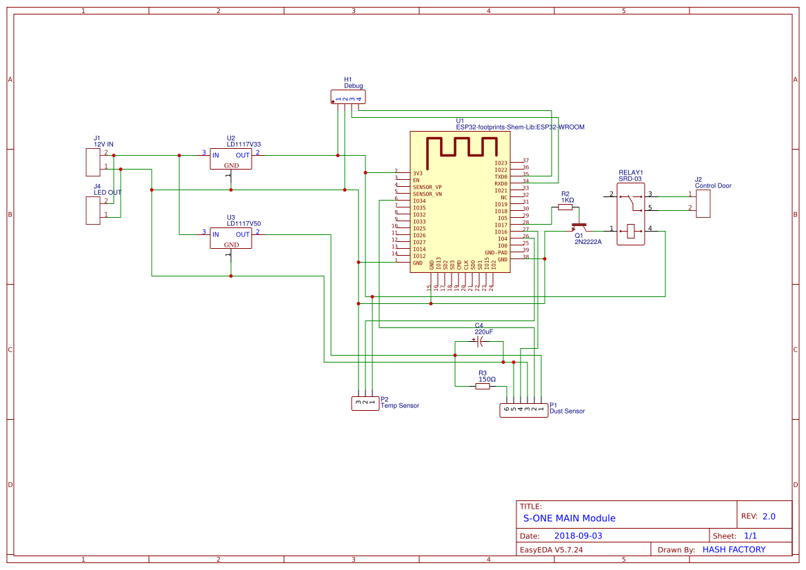 S-ONE MAIN Module v.0.2 - EasyEDA open source hardware lab