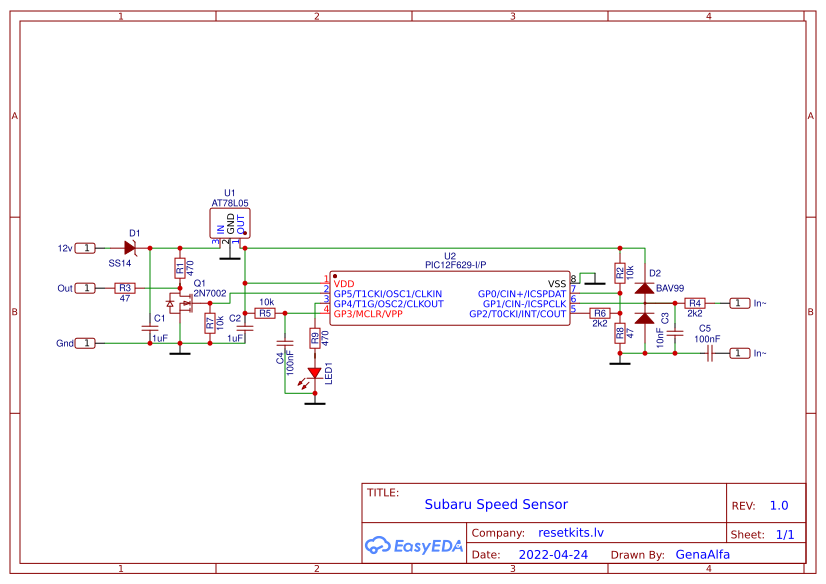 Speed Sensor - EasyEDA open source hardware lab