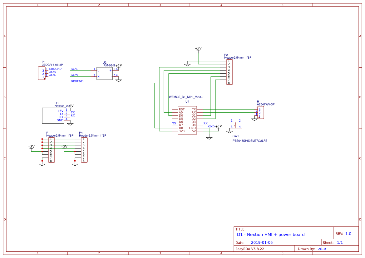 D1 power board (HA Switch Plate) - OSHWLab