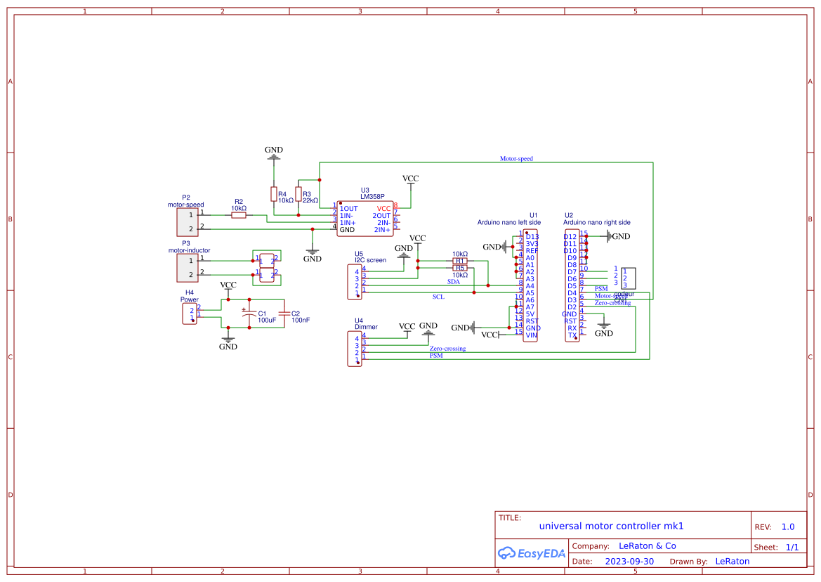 Universal Motor Controller mk1 (UMC-mk1) - EasyEDA open source hardware lab
